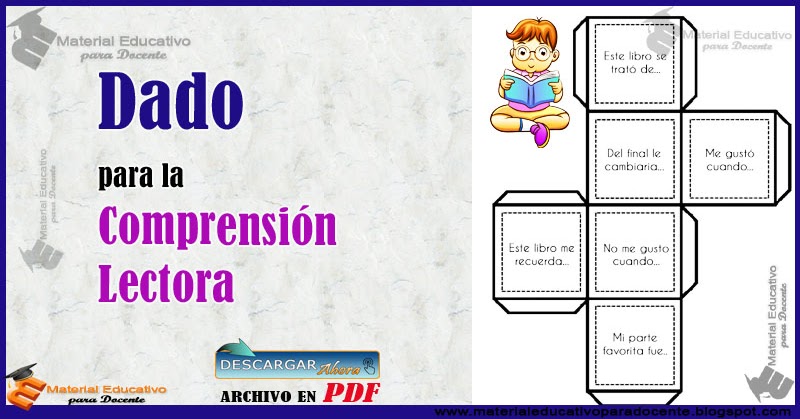 Material Educativo: Dado para la Comprension lectora
