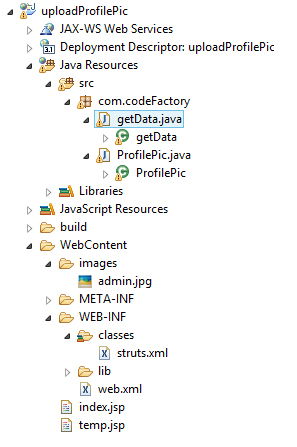 Upload Profile Picture or File using JSP, Struts2 | Code Factory