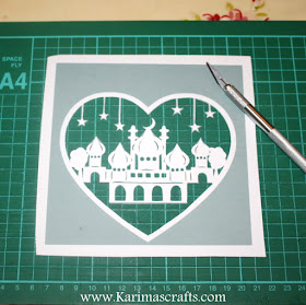 Karima's Crafts: Paper Cutting Mosque Design