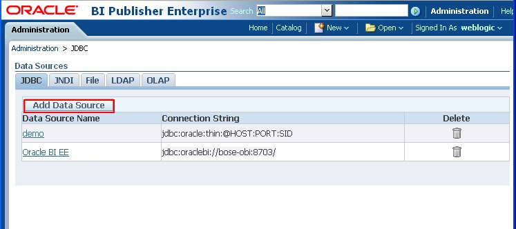 Oracle Business Intelligence: Working with BI Publisher 11g - Part1 - Creating Data Source
