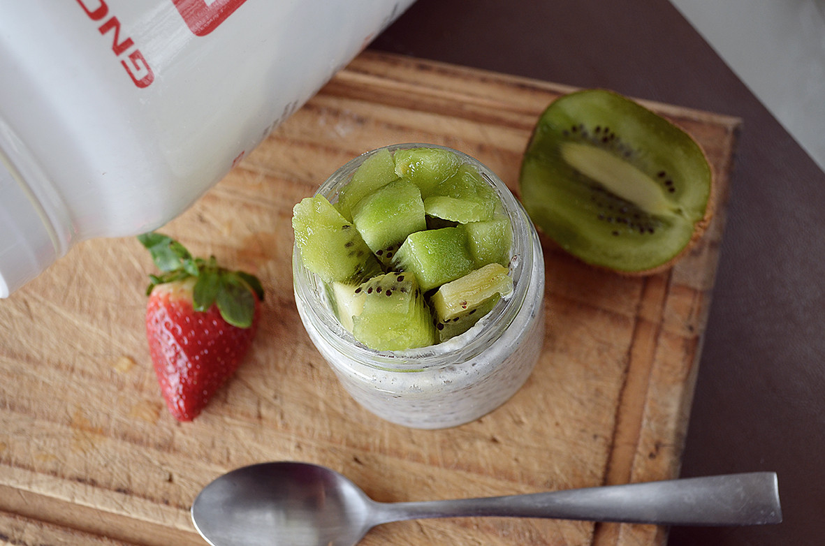Chia Pudding proteico en 3 simples pasos!