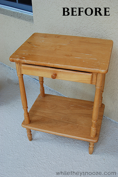 While They Snooze: Tween Girl Side Table