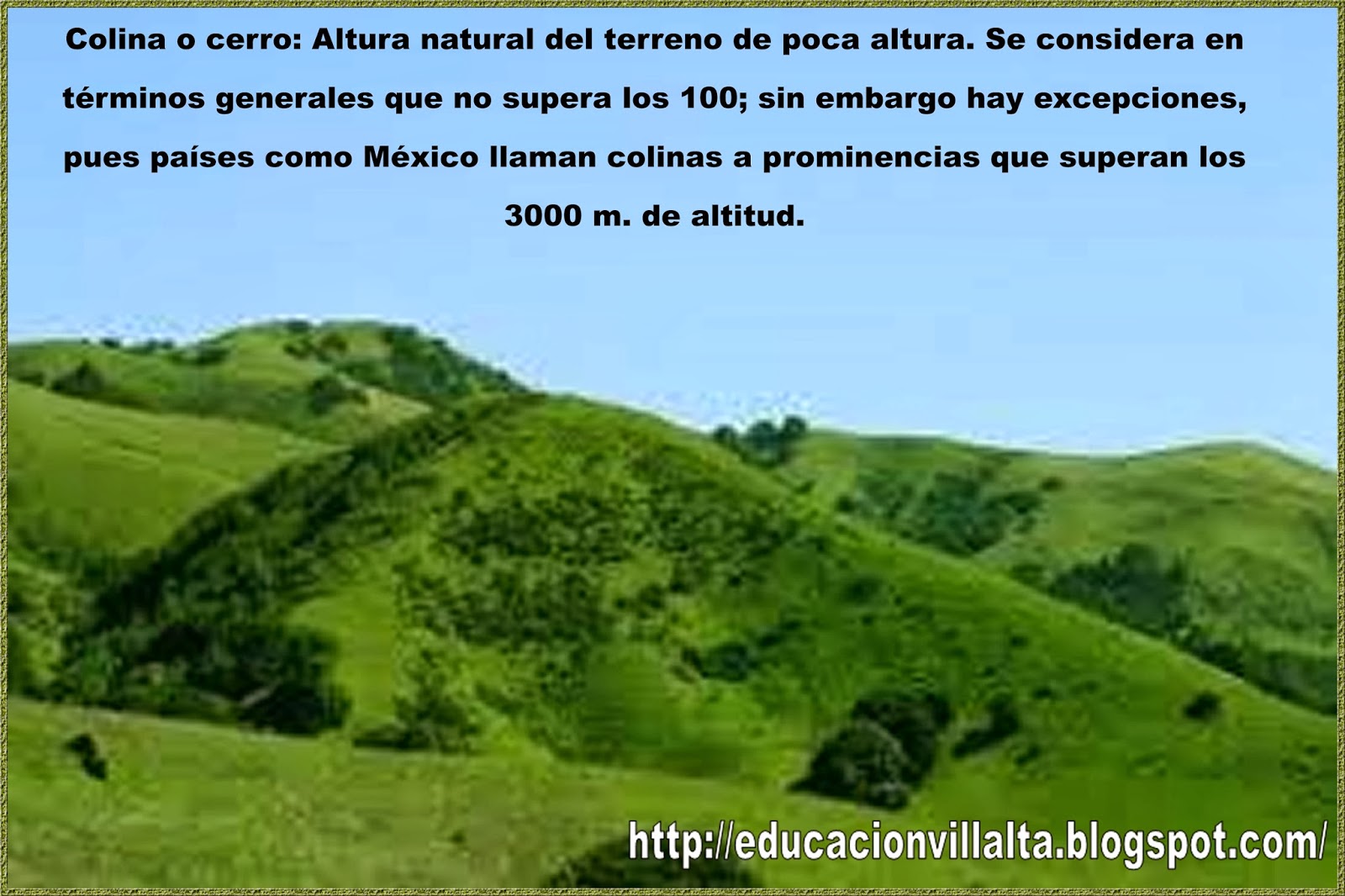 Educación: Principales formas del relieve continental