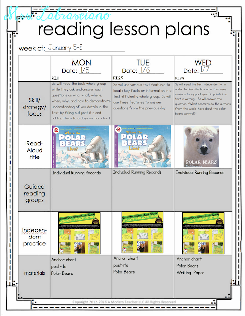 Learning Lessons With Amy Labrasciano: Polar Bears - ELA Lesson Plans #17