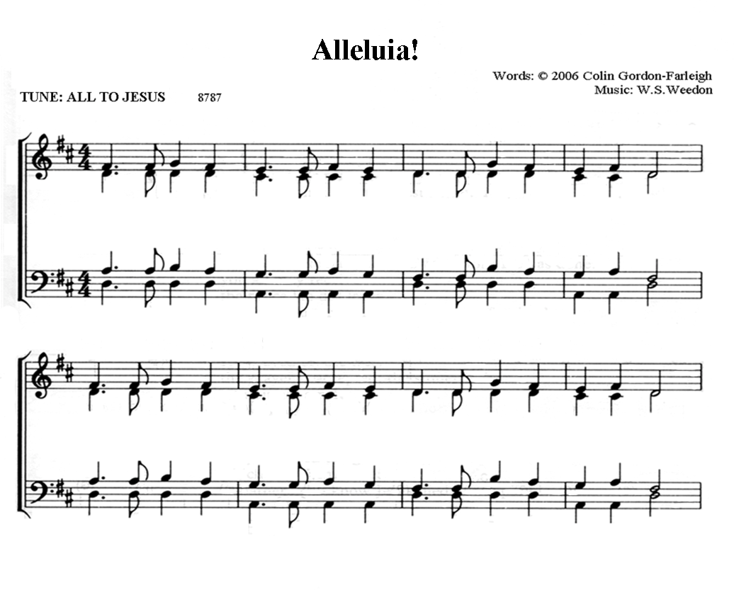 Share My Journey: A New Hymn for Today: "Alleluia!"