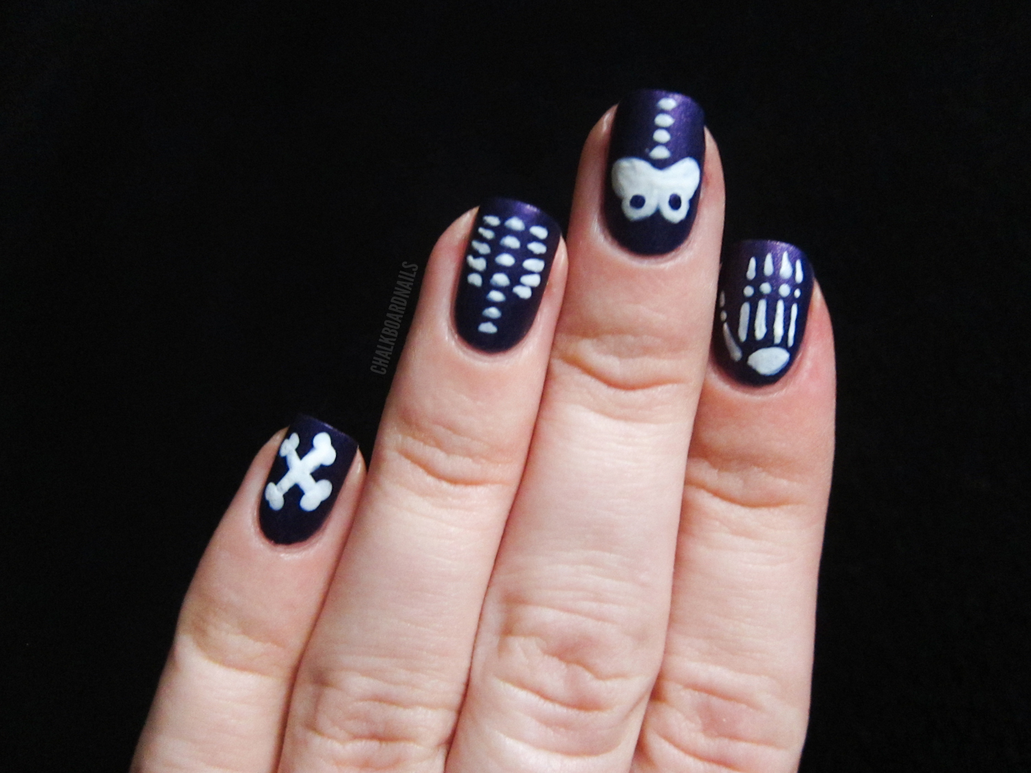 Skeleton Skittle | Chalkboard Nails | Phoenix, Arizona Nail Artist