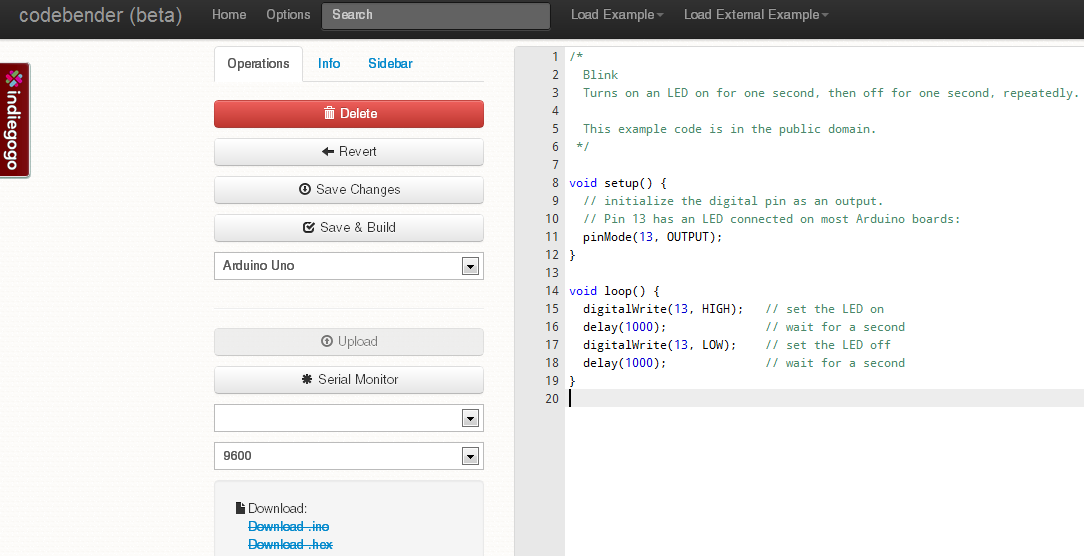 miniBloq: Cloud IDEs for Arduino