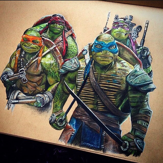 Ninja Turtle Drawings In Pencil