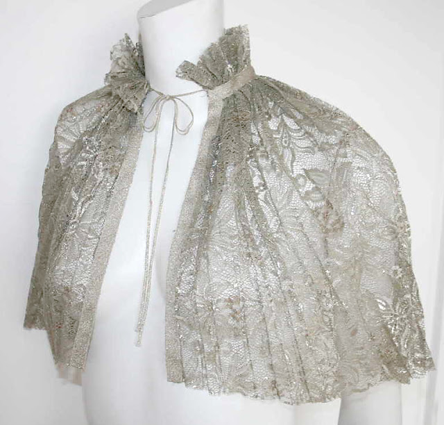 little winter bride: ACCESSORIES: Silver Lace Caplet