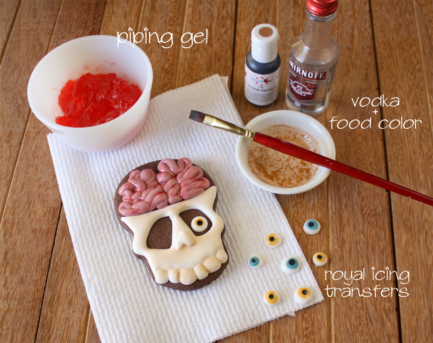 Brainy Skull Cookies Tutorial