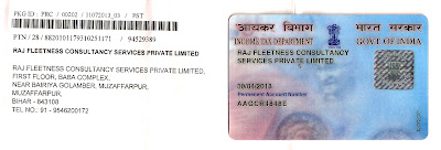 Raj Fleetness Consultancy Services Pvt. Ltd.: PAN CARD