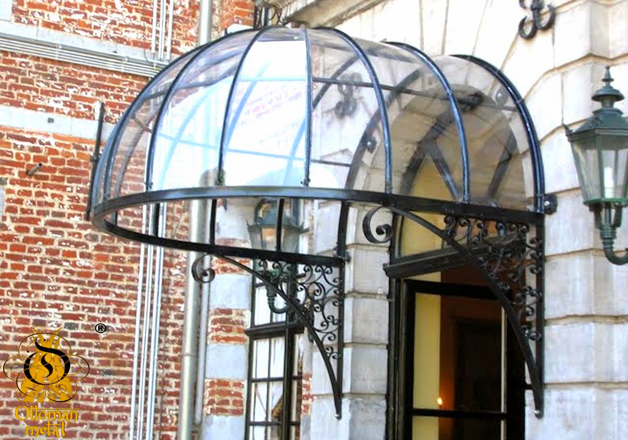 Wrought iron door canopies-Wrought iron metal Latvia