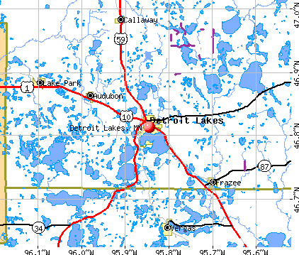 Detroit Lakes Map