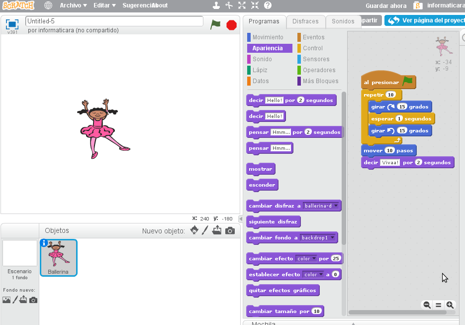 Informática Rías Altas: Programando con Scratch