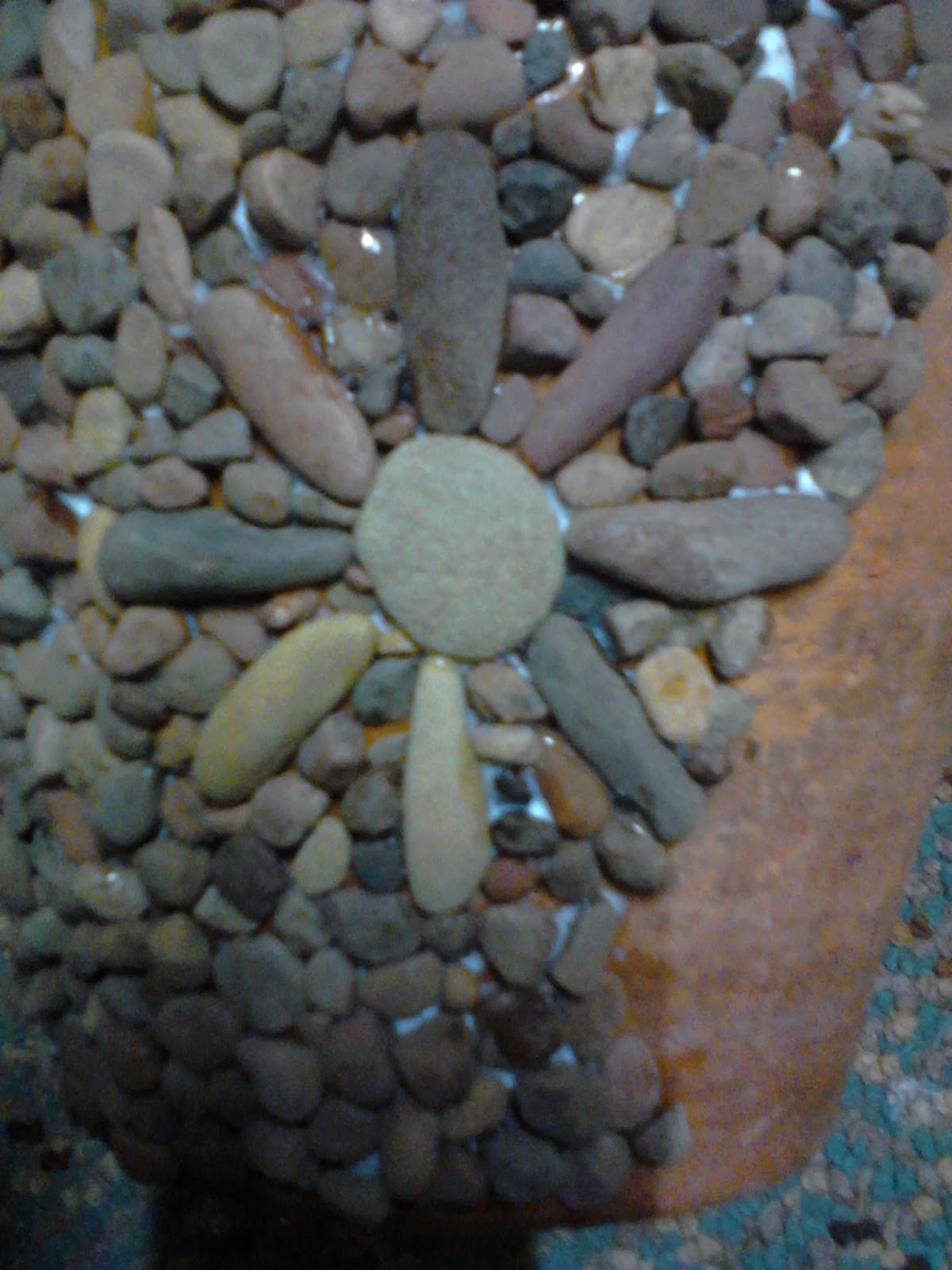 MOSAIC MAGIK: Large Flower Pebble Pot