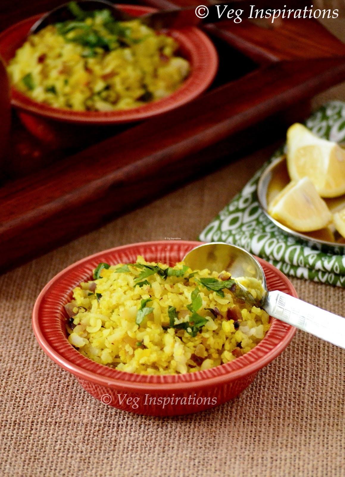 Kanda Poha ~ Savory Snack made with Beaten Rice Flakes ~ Aval Upma ...
