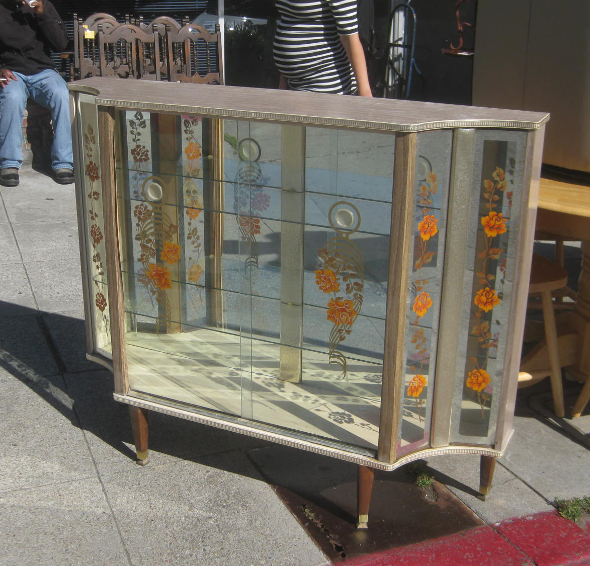 UHURU FURNITURE & COLLECTIBLES: SOLD - '60s Display Cabinet - $125