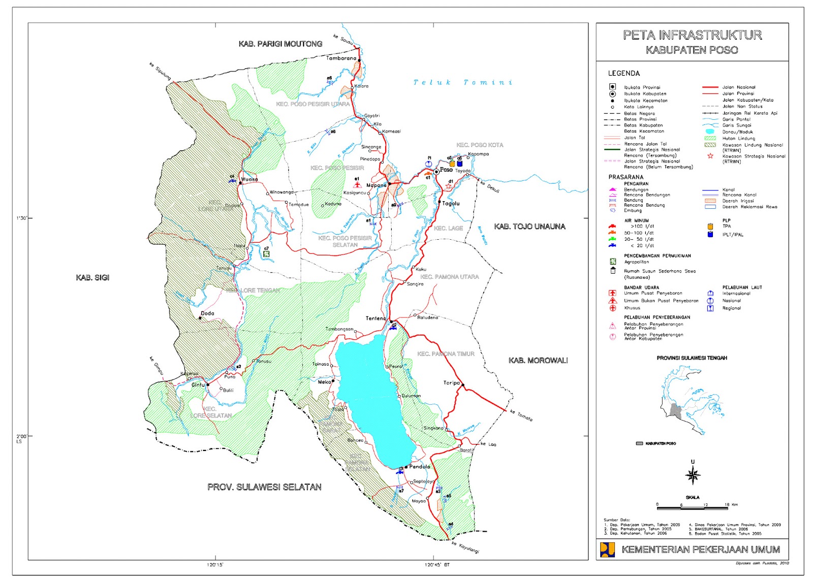 Peta Infrastruktur Kab Poso 2008-2012 - Catatan Kuliah Geografi