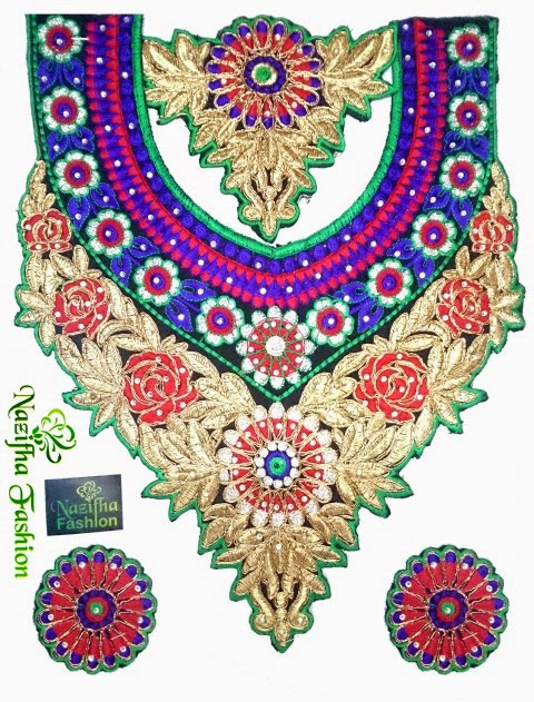 Embroidery Neck,neck patch,Embroidery gala design,Coding neck.Designer ...