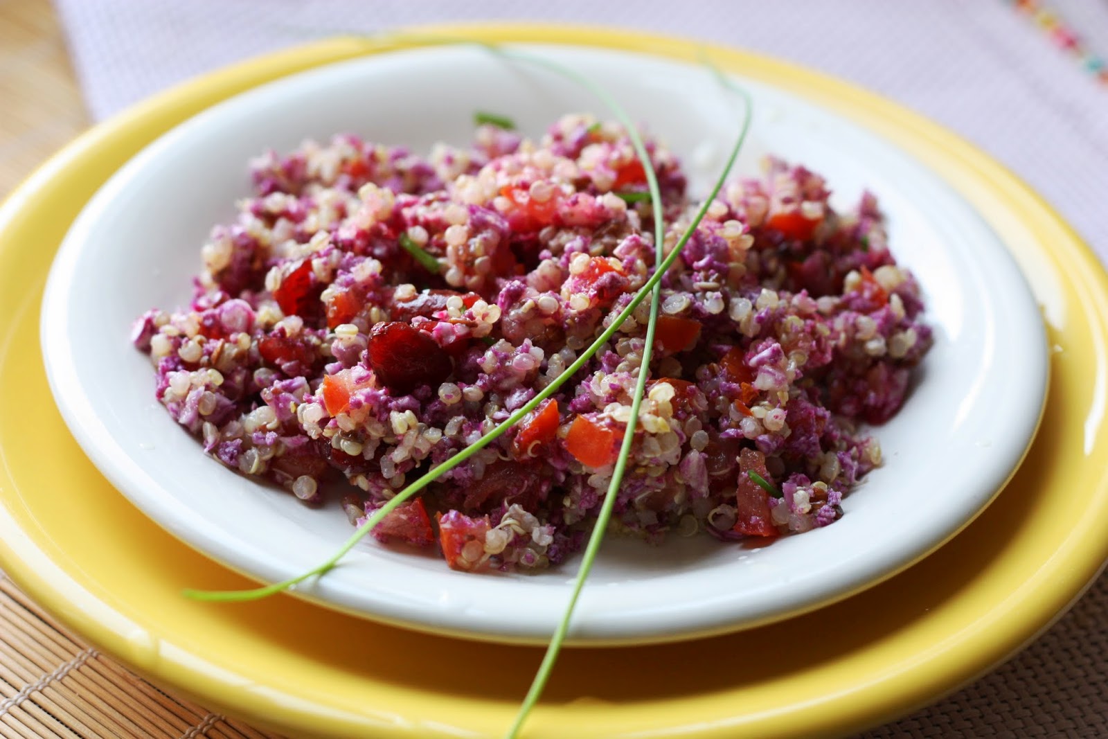 Les petits plats de Rose: Taboulé de chou-fleur violet à la violette