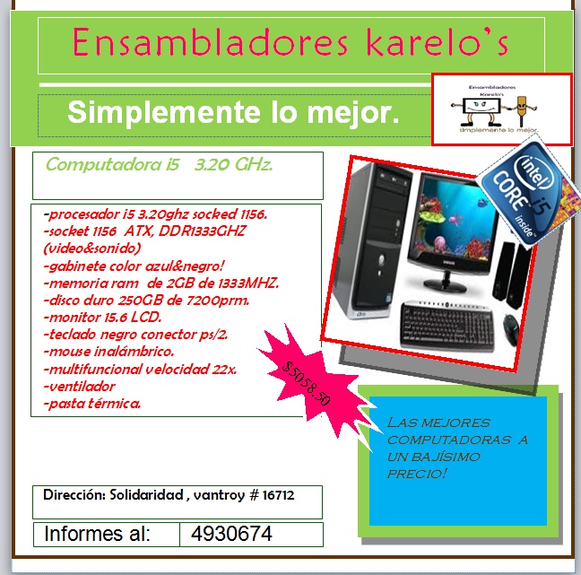 Areli Torres!: anuncio publicitario con promocion de computadoras de ...