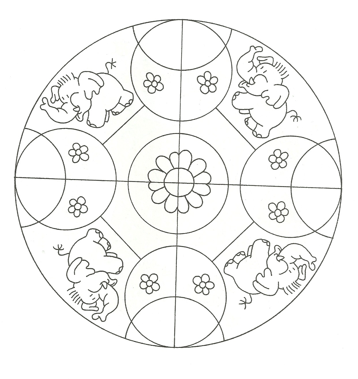 Mandalas para niños pequeños para colorear - Imagui