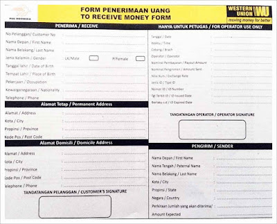 Cara Mengambil Uang Di Western Union Kantor Pos
