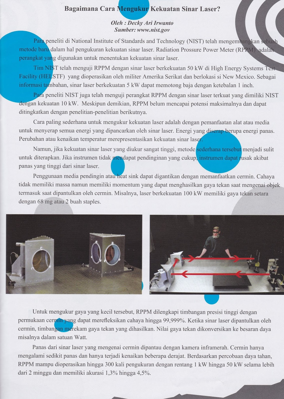 Bagaimana cara mengukur kekuatan sinar laser?