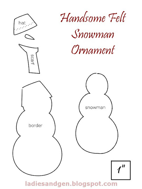 Ladies & Gentlemen: Handsome Felt Snowman Ornament