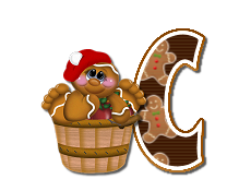 Alfabeto de galleta de jengibre metida en cesta. - Oh my Alfabetos!