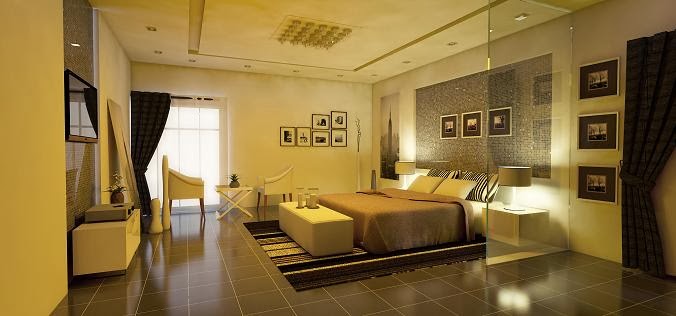 Jasa Gambar Interior Desain Kamar Utama Mewah - Jasa Desain Gambar Murah