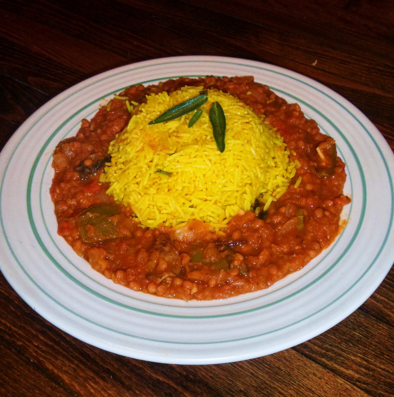 Food By Bram: Squash and Lentil Stew with Saffron-Sage Rice
