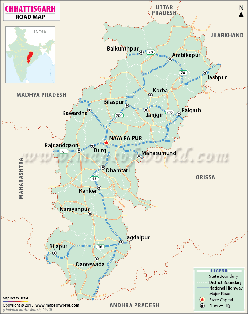 River Map Chhattisgarh