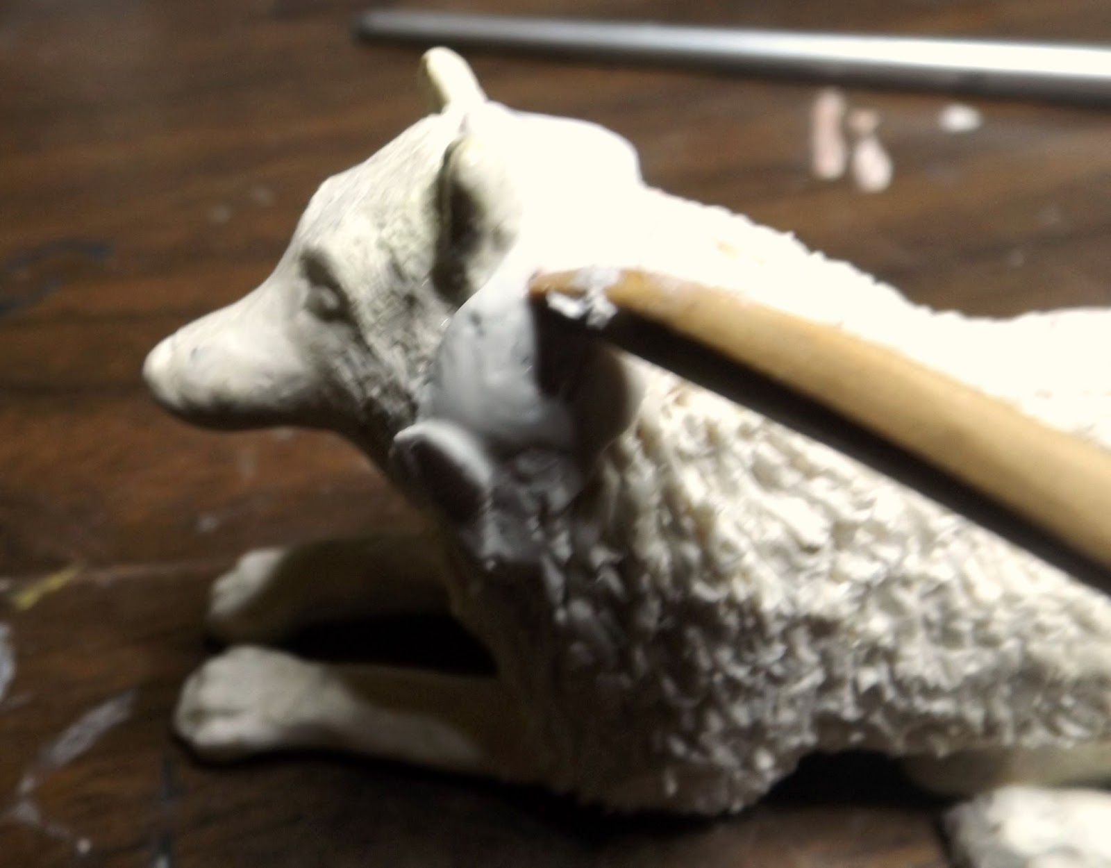 Holly's Creations in Clay: Wolf Sculpture Process