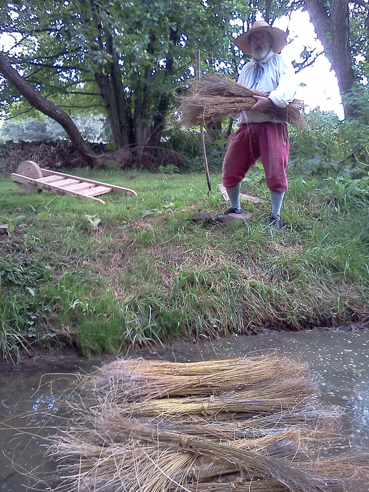 Frontier Culture Museum of Virginia: Retting Flax