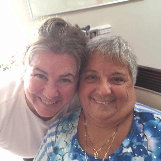 Food and Fiber Floozie: me & Diane, Jan & Pat, new notecard, tomatoes