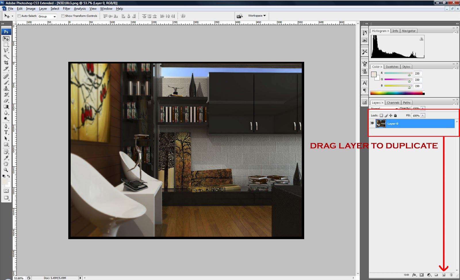 N-3D: How to use Masking to Highlight Color in Photoshop
