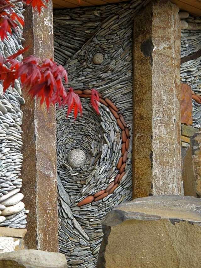 Unique Mosaics Stone Adorn Interior And Exterior Walls | Houzz Home