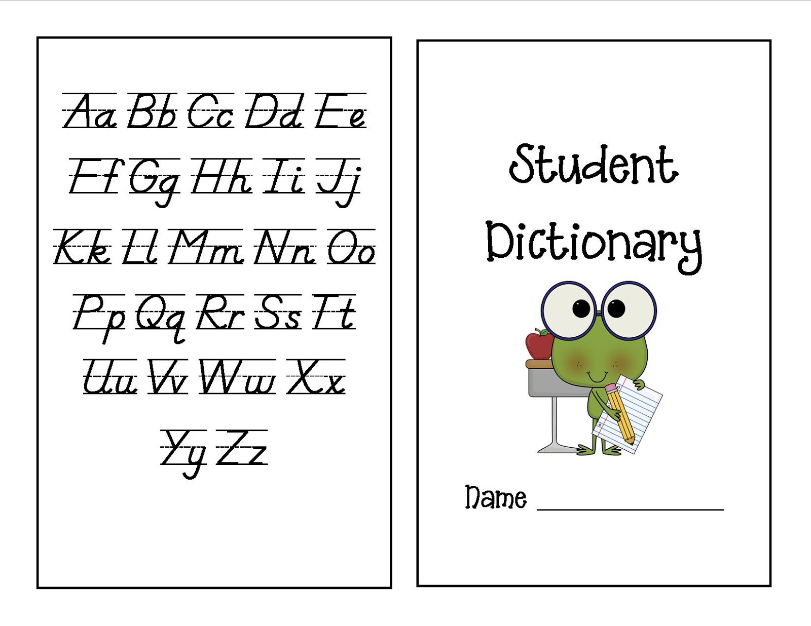 Leapin' Into Fourth Grade!!: Student Dictionary