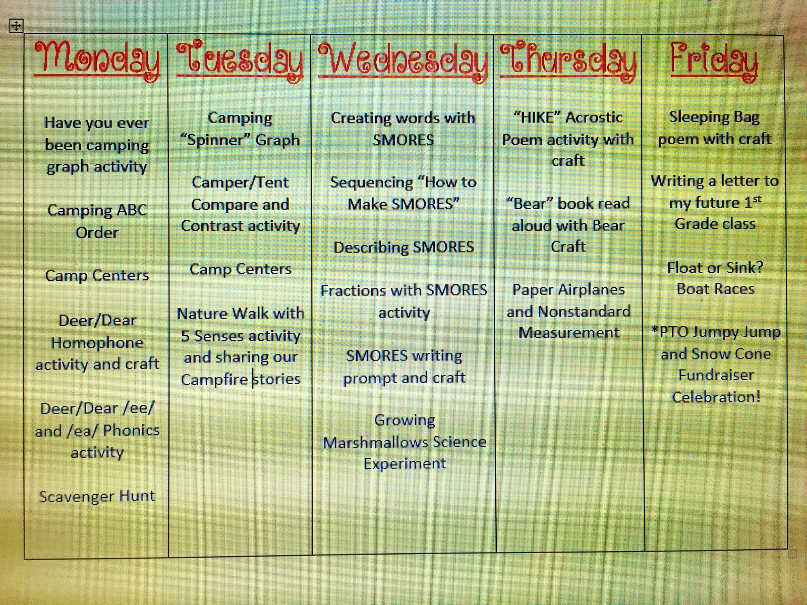 FIRST GRADE MON-STARS: 1st Grade Smarty Pants Camp