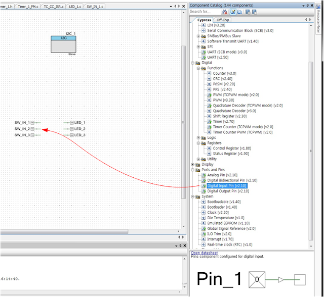 Try의 Mcu 세상 Psoc Psoc4 Gpio Input Inout Test 22