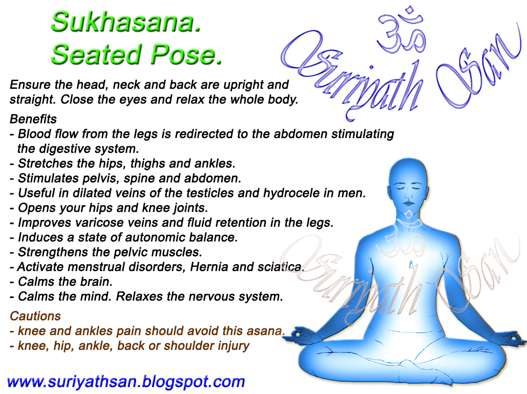 ဆူရိယ စန္: Sukhasana Easy Posture
