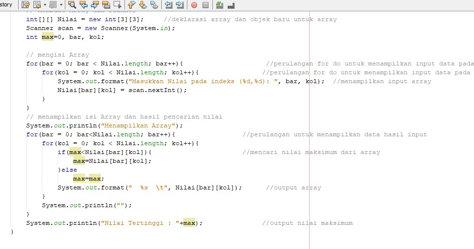 Ekel: Nilai max pada array