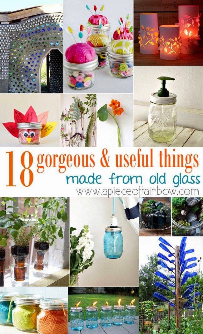 Ideas & Products: 18 Gorgeous & Useful Things Made From Old Glass