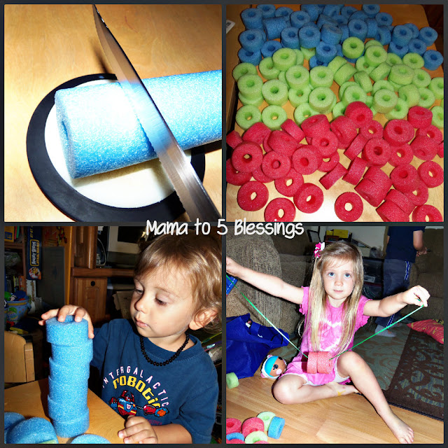 USING POOL NOODLES TO LEARN & PLAY - LEARN & LINK W/ LINKY - Mama to 6 ...