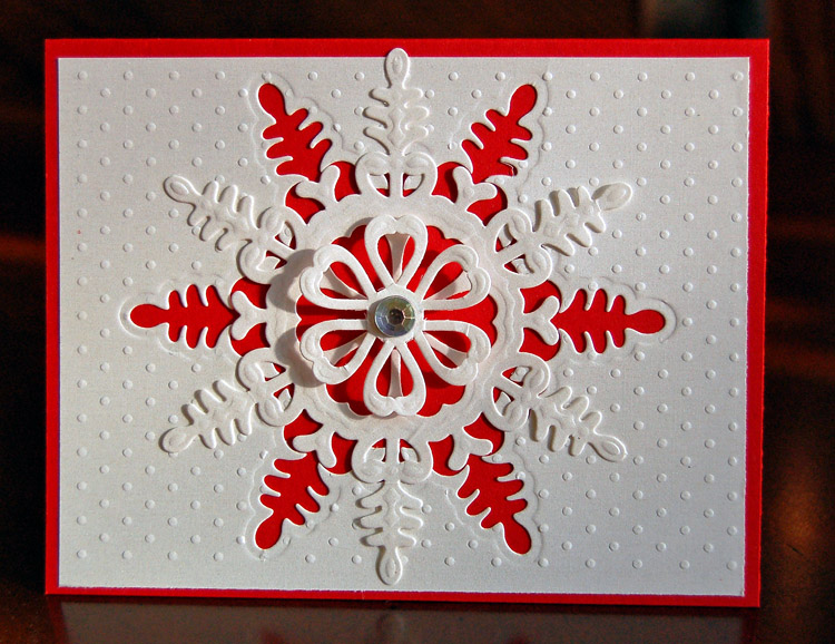 ScraPerfect: How to Create a Beautiful Snowflake Christmas Card.