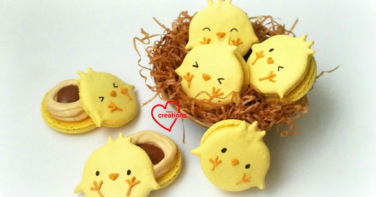 Loving Creations for You: Naturally Coloured Salted Caramel Chick Macarons (Junior chef class)