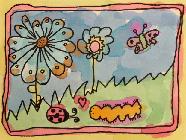 The Elemental Art Room: K and 1st Spring Watercolors!