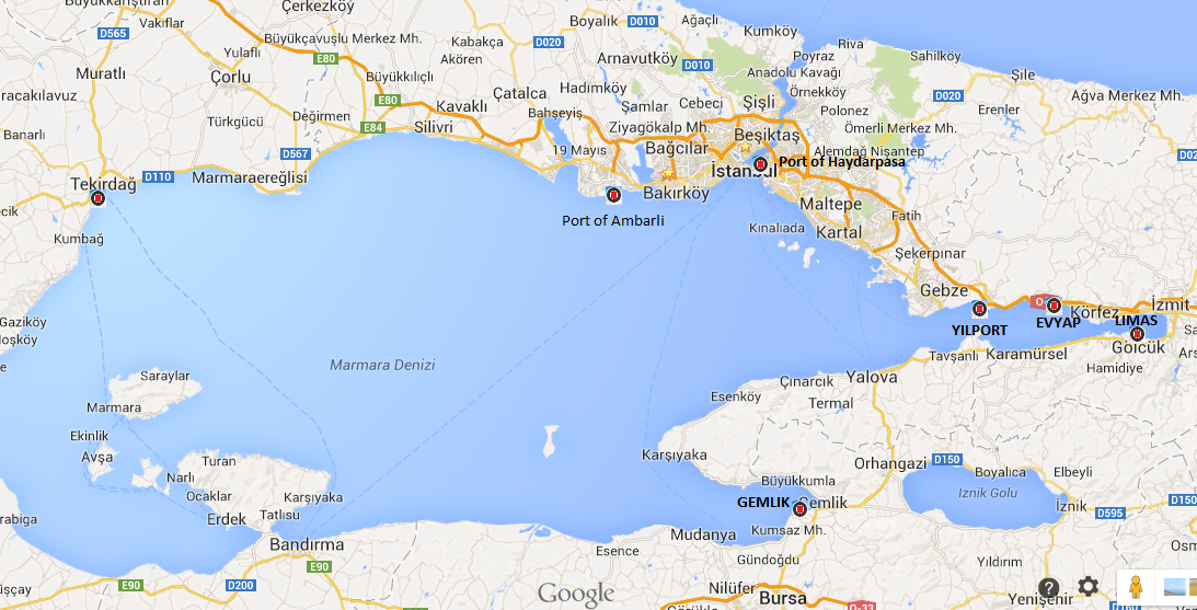 SHIPPING GUIDE: CONTAINER TERMINALS IN TURKEY