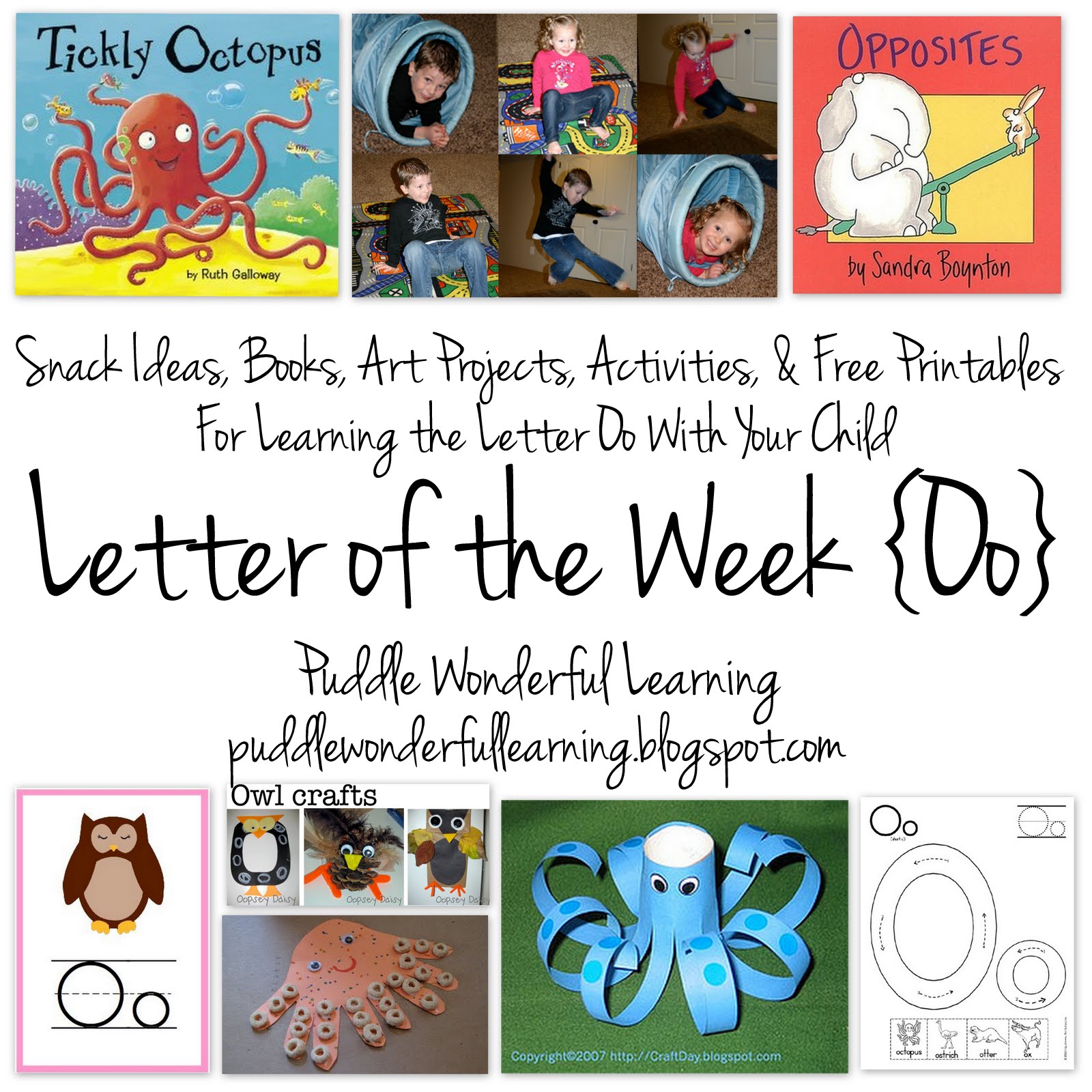 Puddle Wonderful Learning: Preschool Activities: Letter of the Week {Oo}